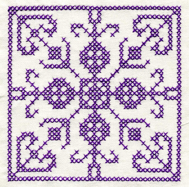 Set of 20 Cross Stitch Squares - Machine Embroidery Design - Etsy