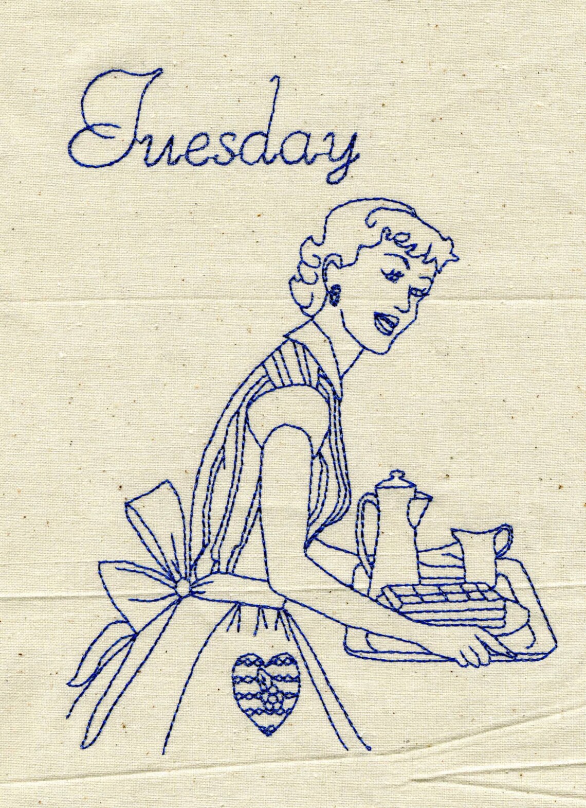 Vintage Redwork Housewives Embroidery Design Set Machine Embroidery ...