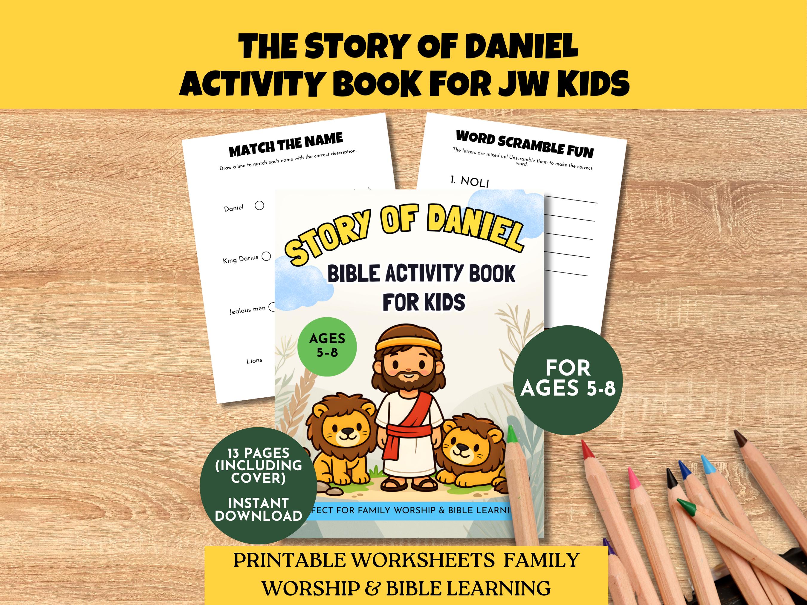 Daniel in the Lions Den Bible Activity Pack – Printable Worksheets for ...