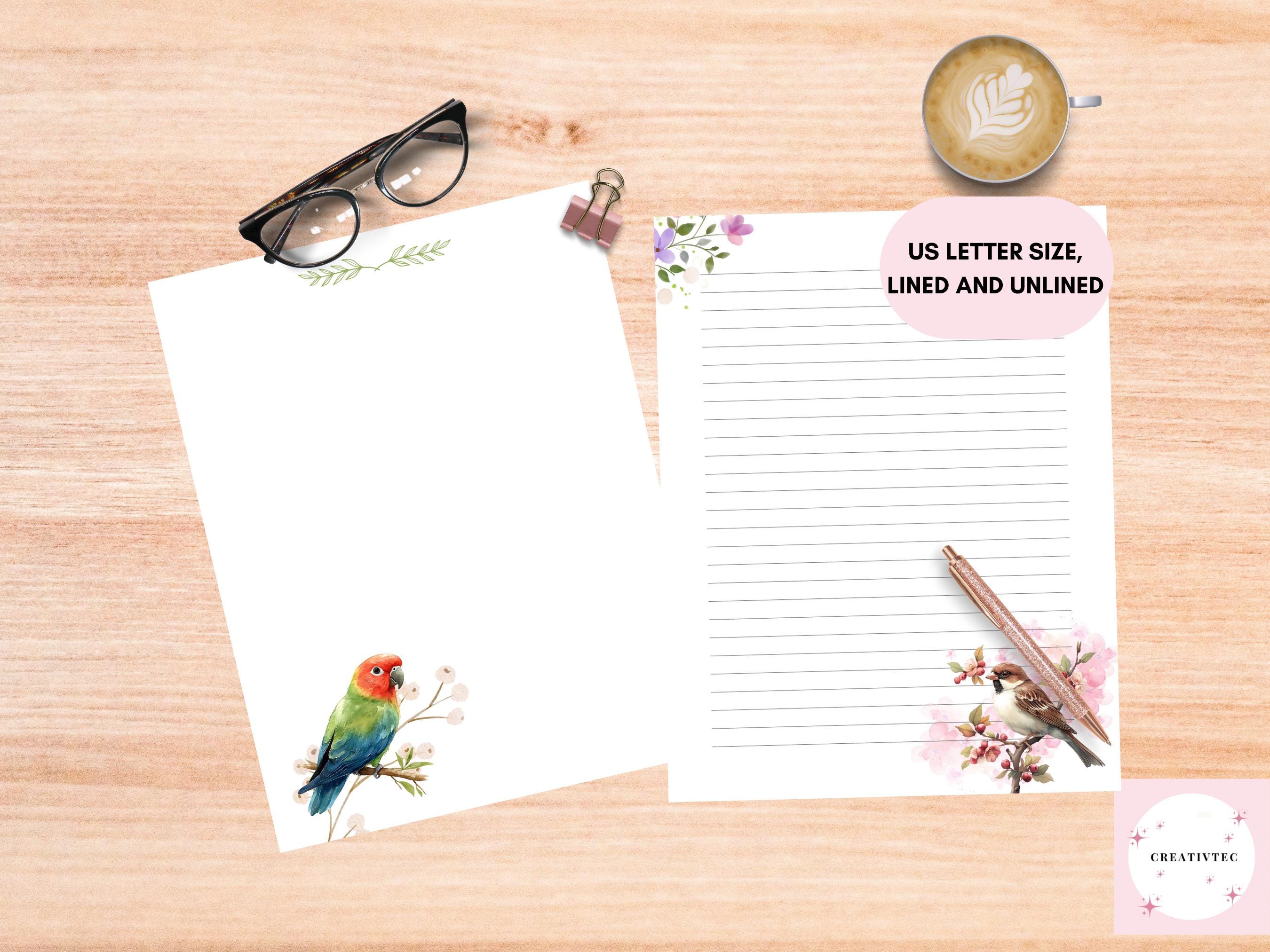 Printable Letter Writing Set, Blank Stationery Paper Template Ministry ...