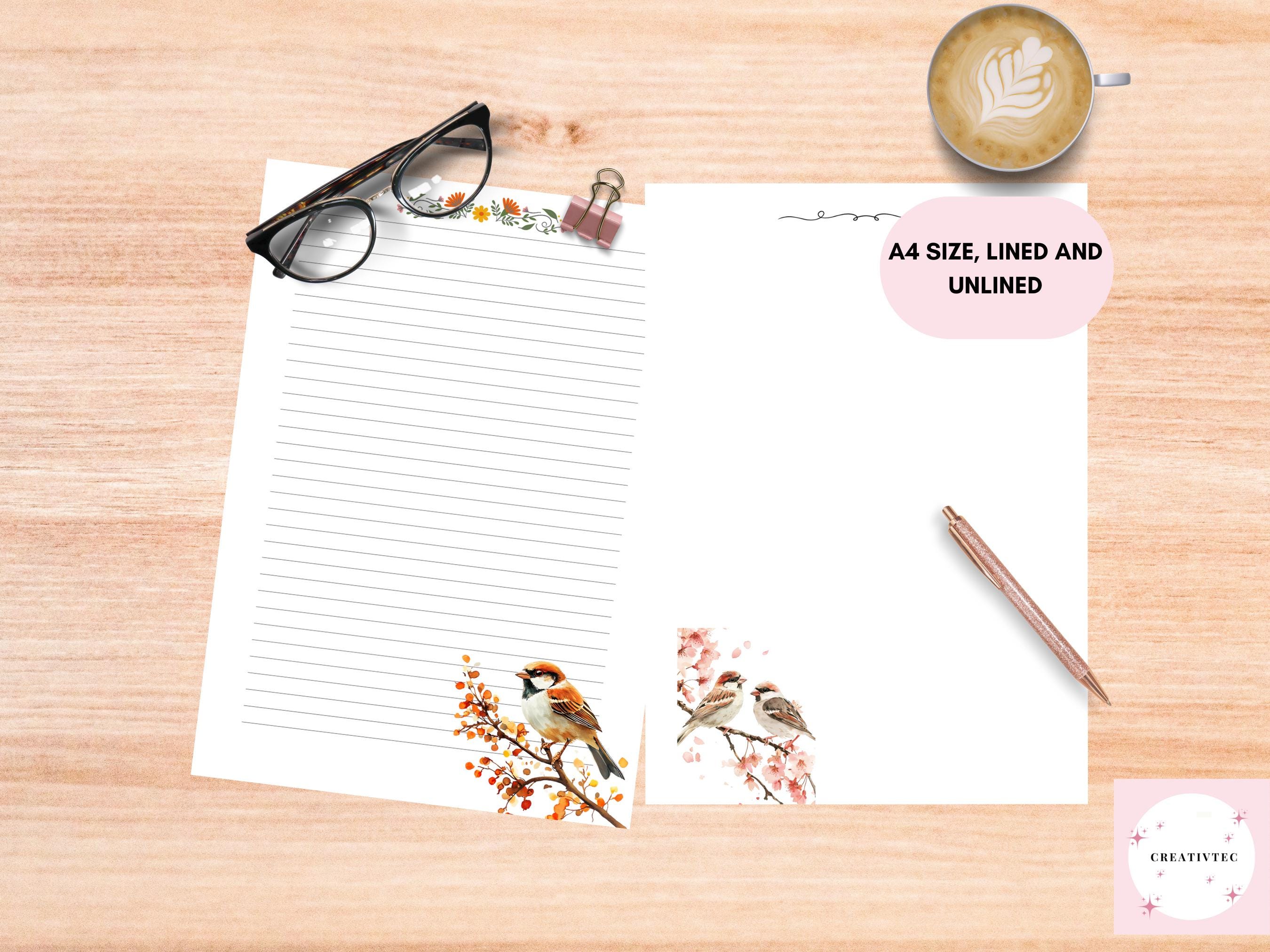 Printable Letter Writing Set, Blank Stationery Paper Template Ministry ...