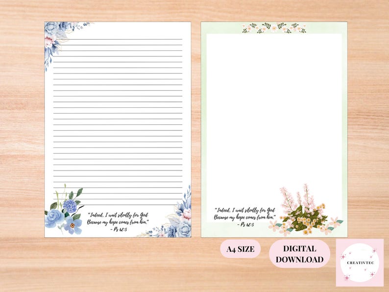 JW Letter Writing Stationery Set Printable Paper, A4 Lined or Unlined ...
