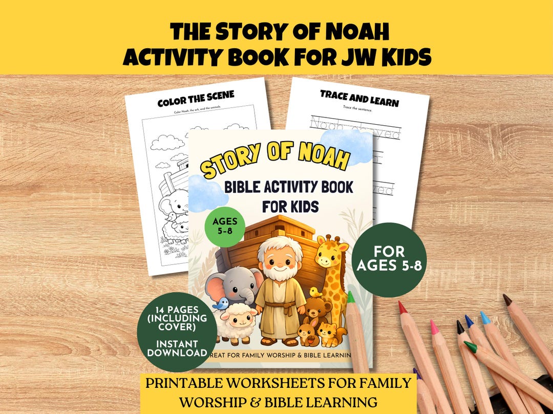 Noah Ark Bible Activity Pack Ages 5–8 | Printable Bible Worksheets for ...