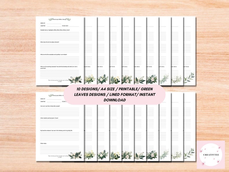 JW Bible Study Journal Printable Papers, JW Personal Study Digital ...
