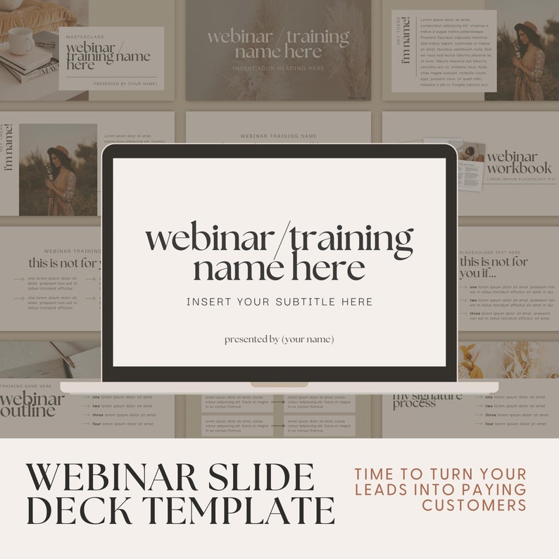 Webinar Template, Course Template Canva, Canva Presentation, Slide Deck Template Canva, Course ...