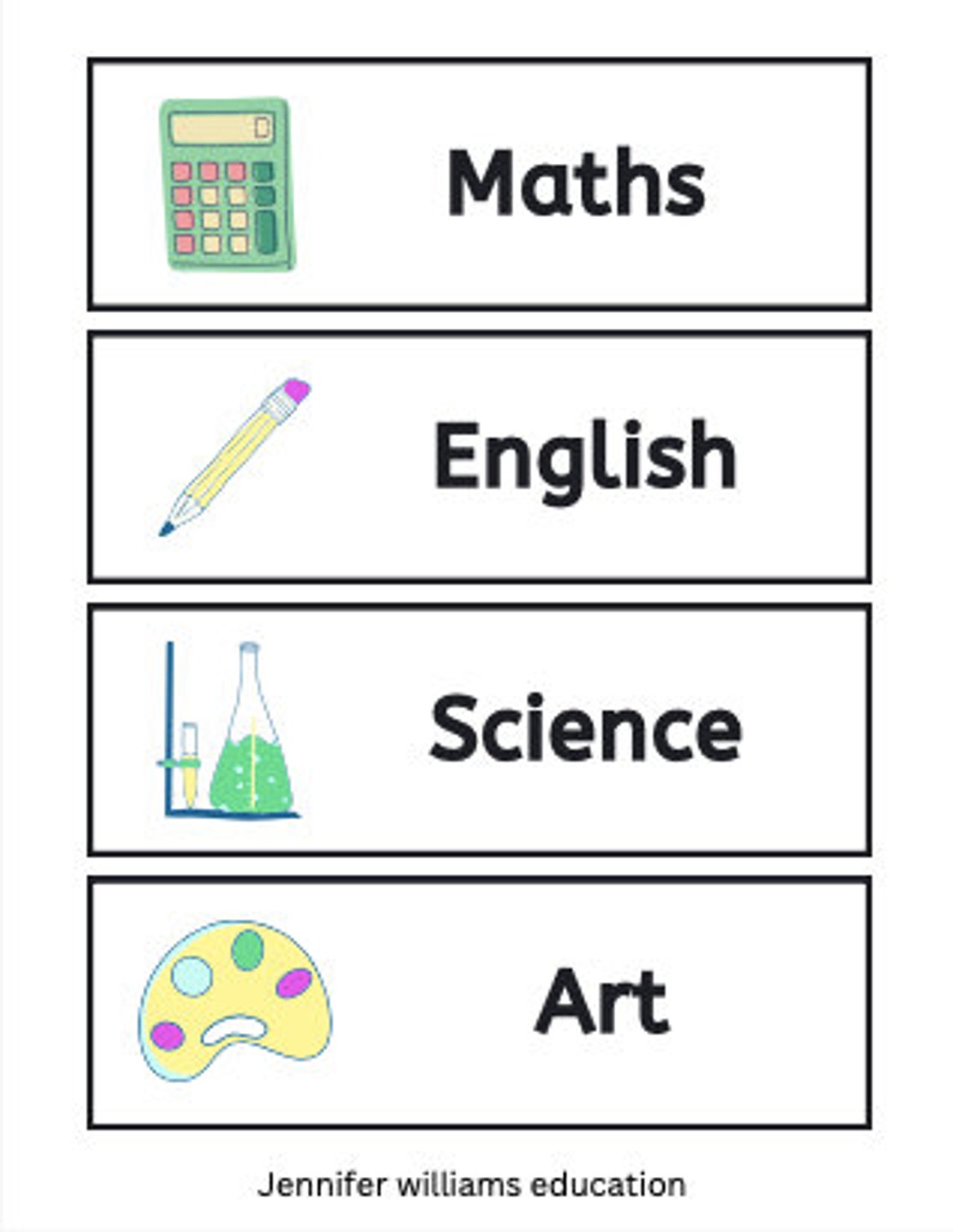 Editable Subject Labels | Customisable Classroom Labels | Printable ...