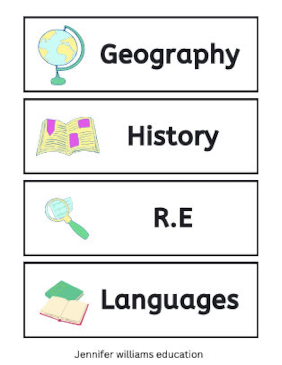 Editable Subject Labels | Customisable Classroom Labels | Printable ...
