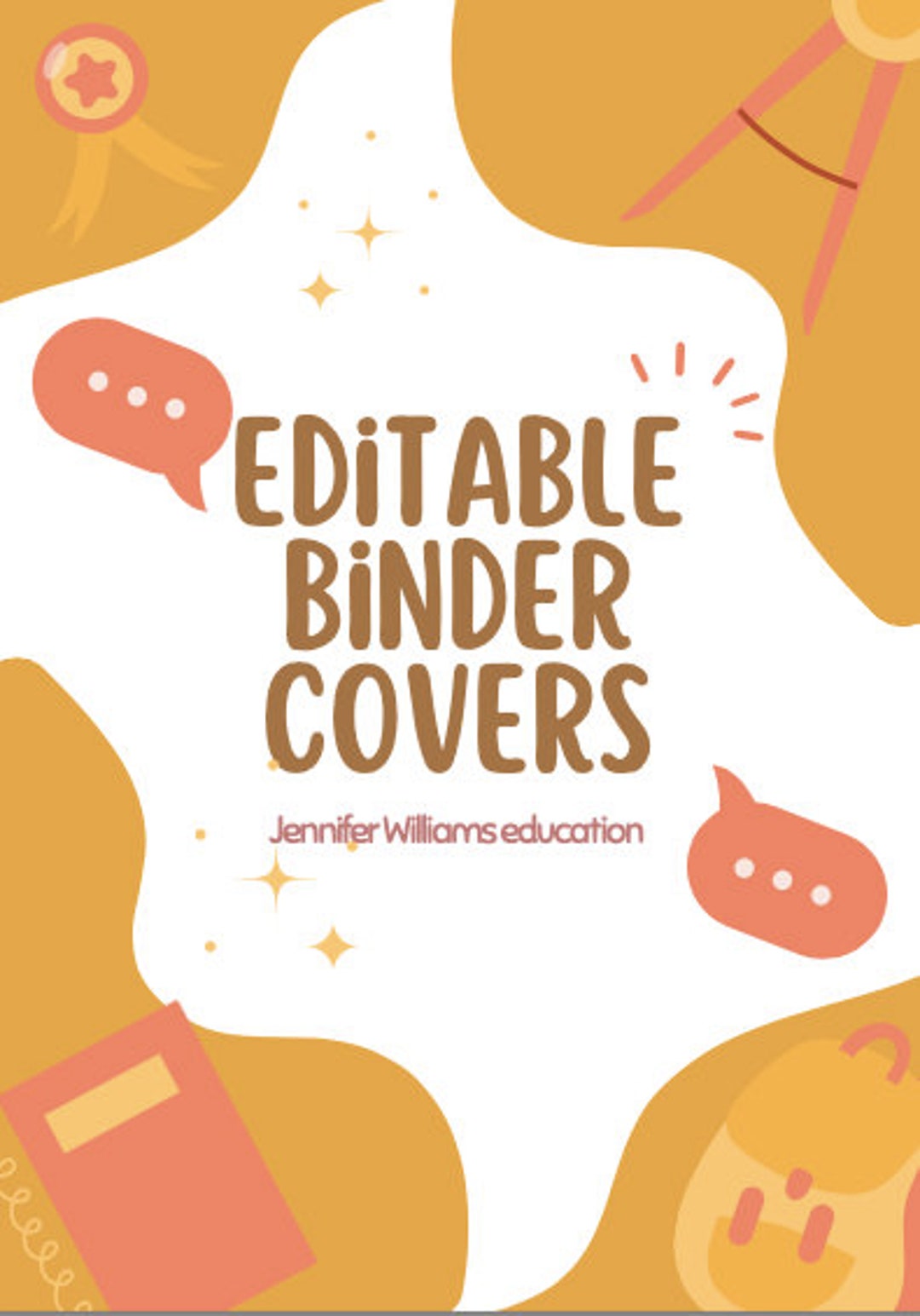 Editable Binder Covers Customisable PDF Binder Covers Printable Binder ...