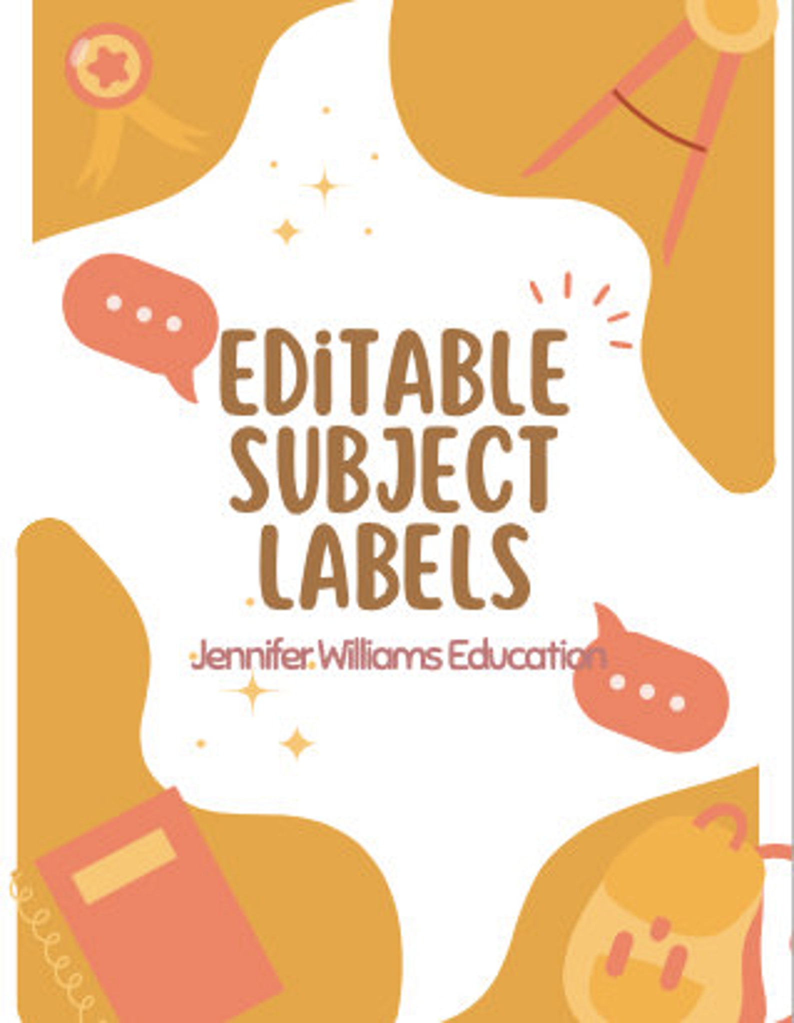 Editable Subject Labels | Customisable Classroom Labels | Printable ...