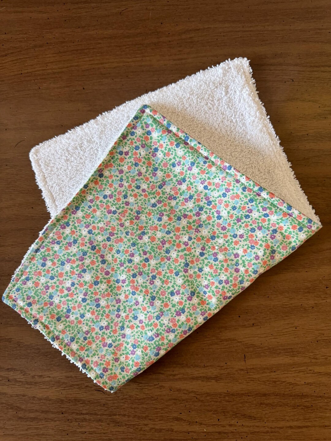 Handmade Floral 100% Cotton Burp Cloth; Baby Gift; Burp Cloth; Newborn ...