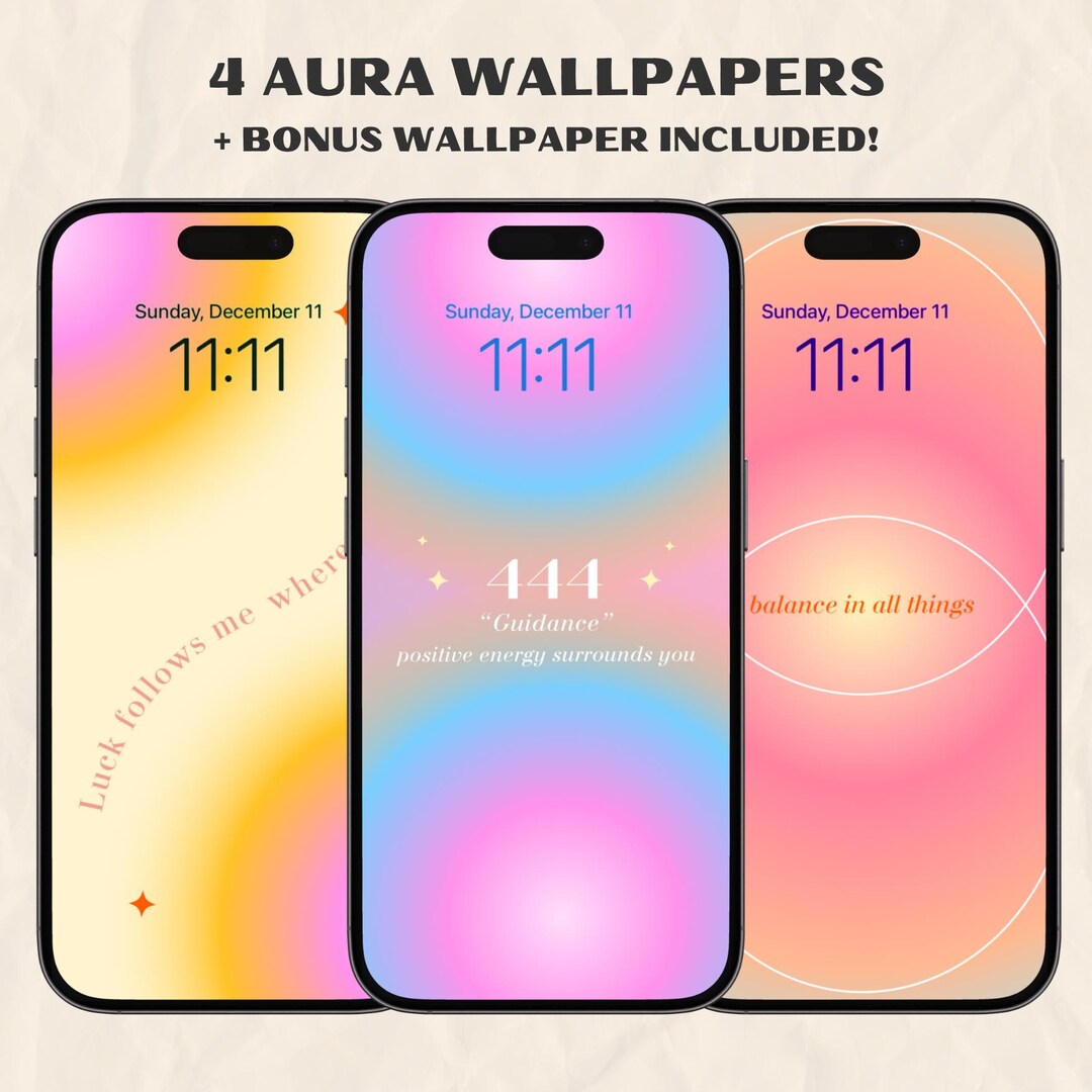 Round Aura Digital Phone Wallpapers - Etsy