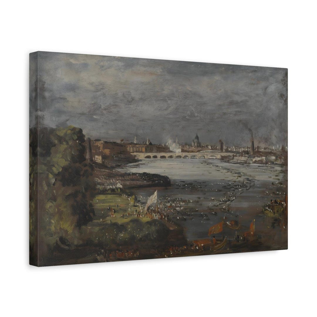 John Constable Opening of Waterloo Bridge Canvas Wall Art Print ...