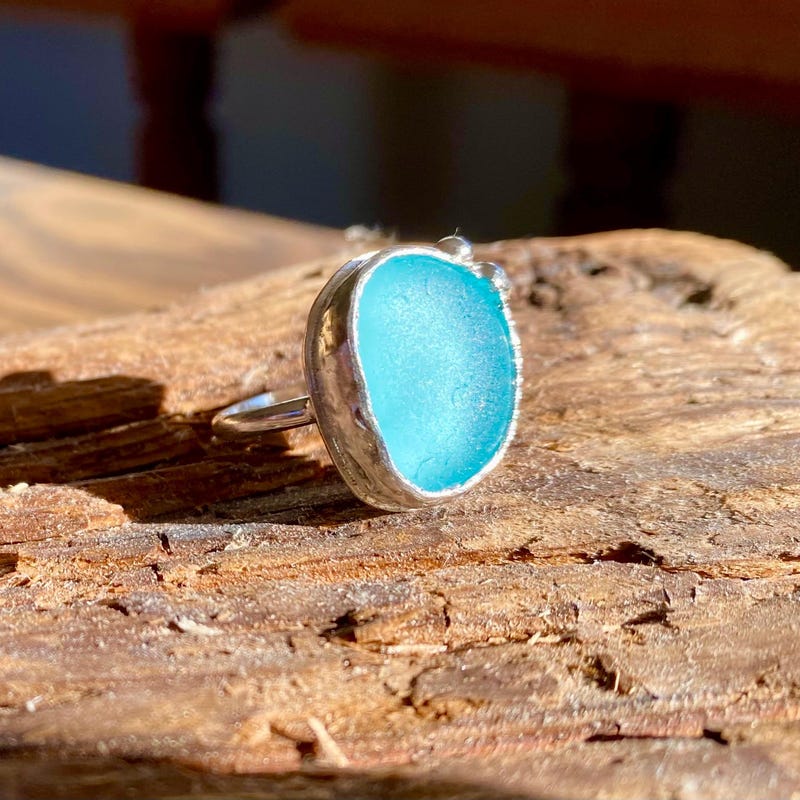 Beach Glass Rings - Etsy