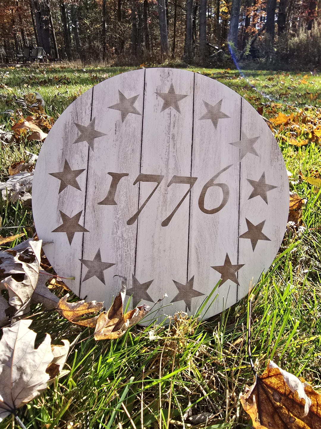 Rustic 1776 Wooden Sign: Patriotic American Decor - Etsy