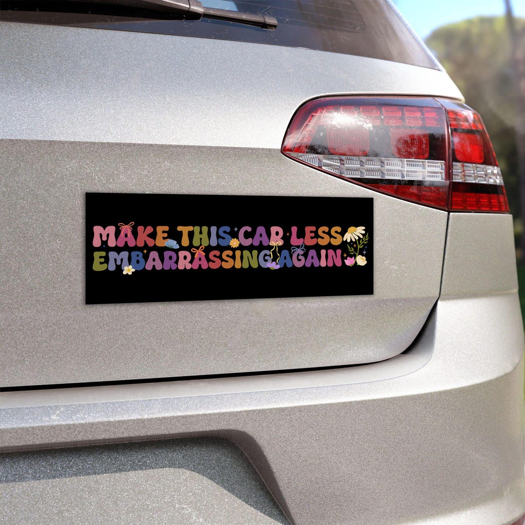 Make This Car Less Embarrassomh Again Car Magnet, Anti Trump Tesla ...