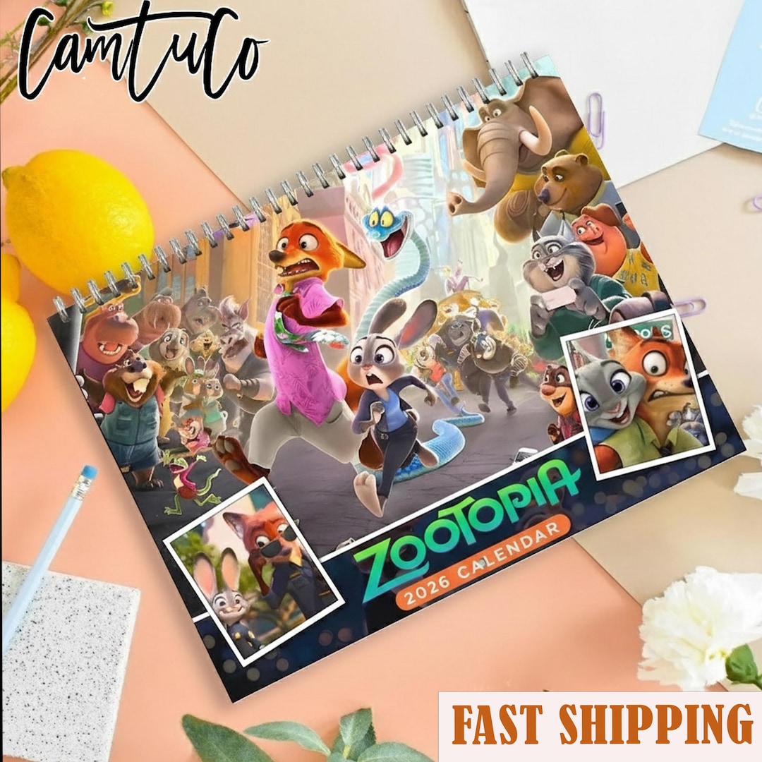 Zootopia 2026 Calendar, Zootopia Monthly Wall Calendar, 2026 Magic ...