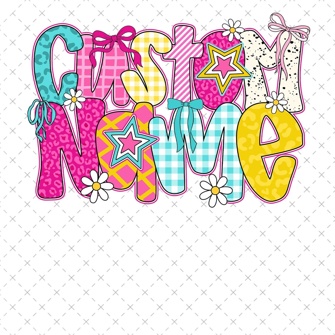 Custom Preppy Name or Text PNG, Custom Text Png, Custom Name Png ...