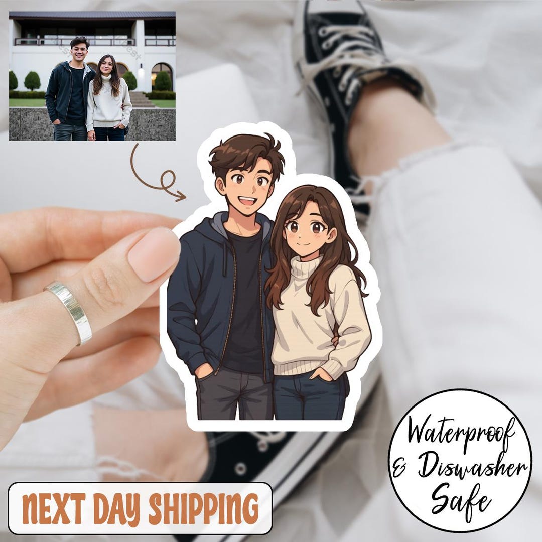 Personalized Photo Sticker, Custom Photo Sticker, Custom Photo Anime ...