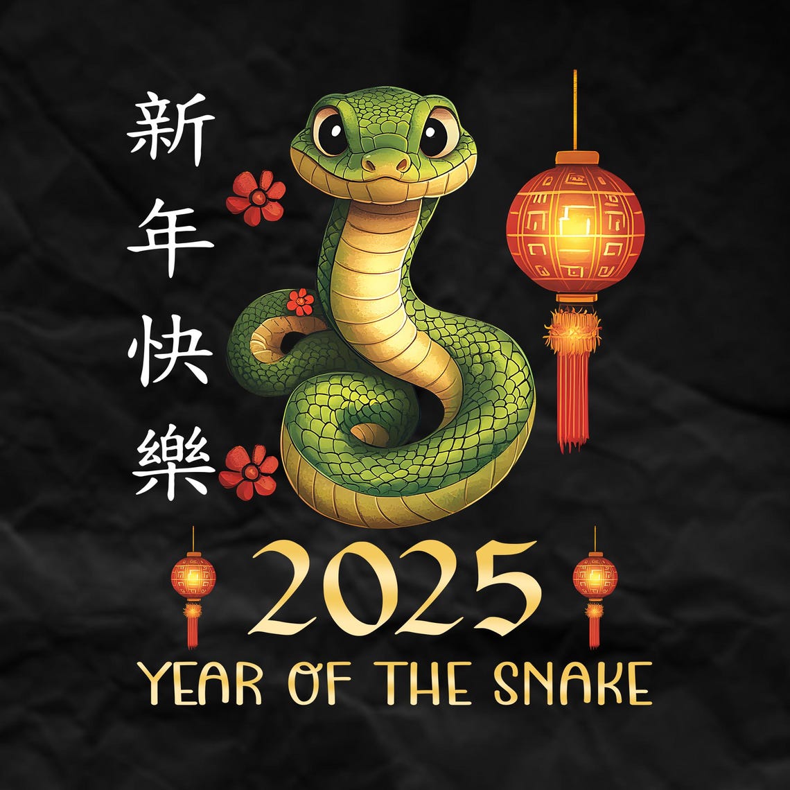 Lunar Year 2025 Year of the Snake Png, Happy Chinese New Year 2025 ...