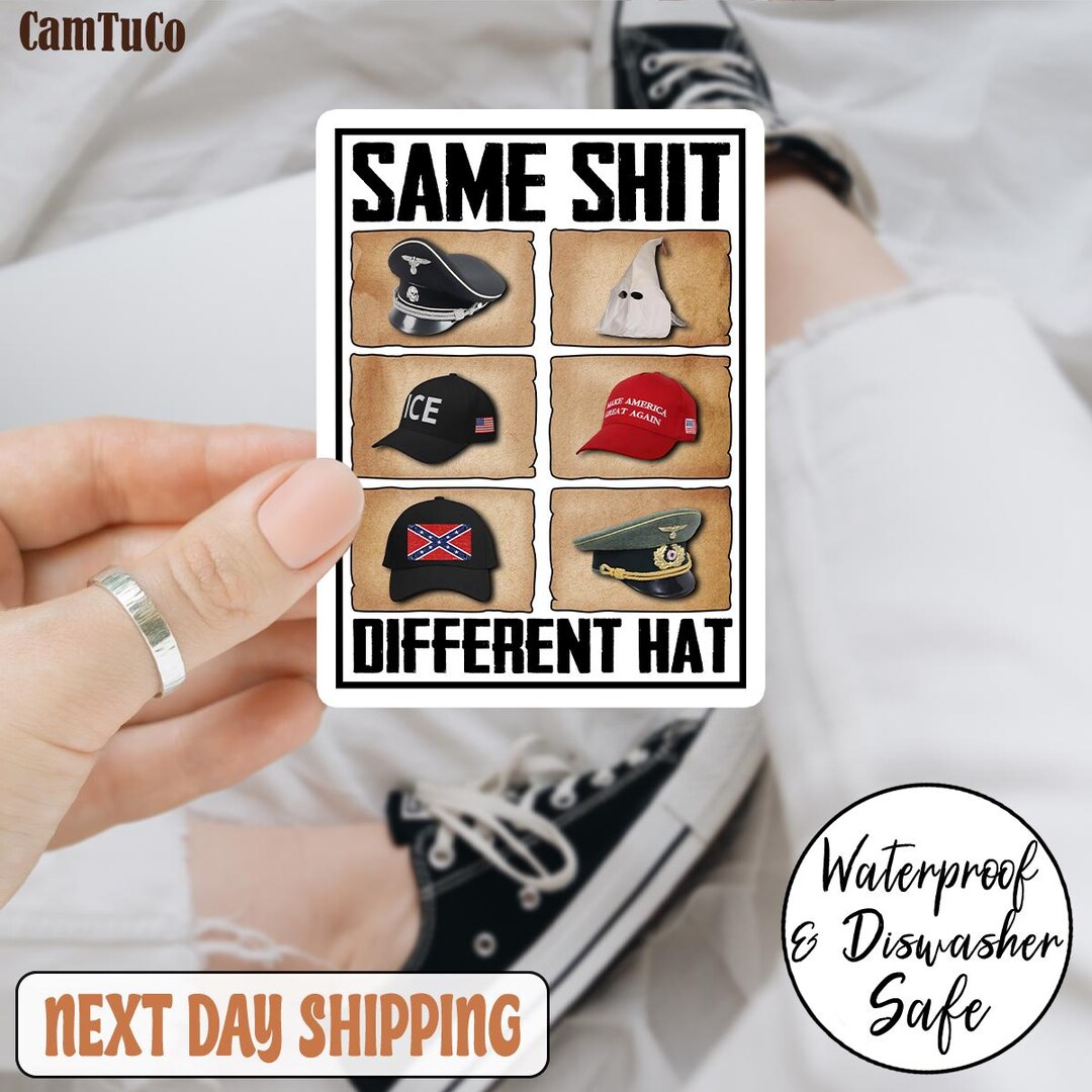 Same Shit Different Hat Anti Trump Sticker/car Magnet, Funny Protest ...