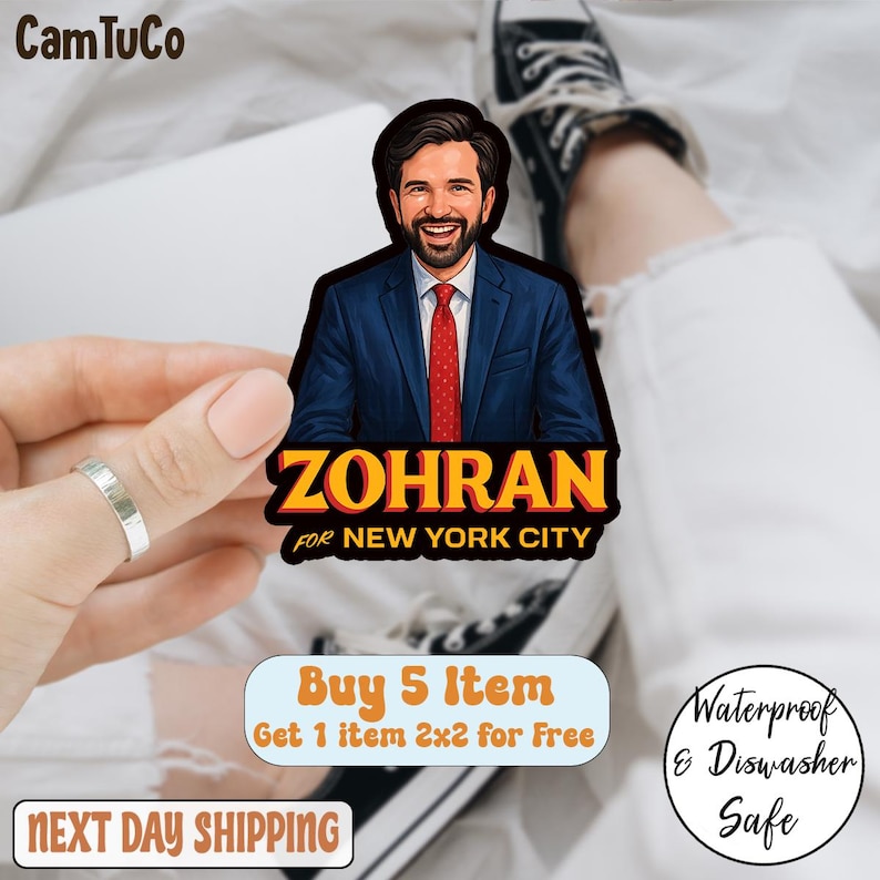 Zohran Sticker, Zohran Mamdani NYC Mayor Sticker/car Magnet,2025 ...