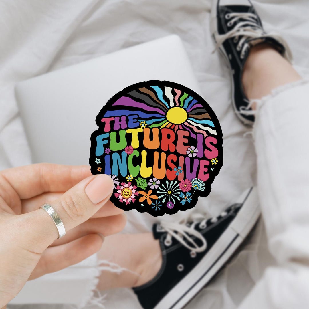 The Future is Inclusive LGBT Flag Groovy Gay Rights Pride Sticker ...