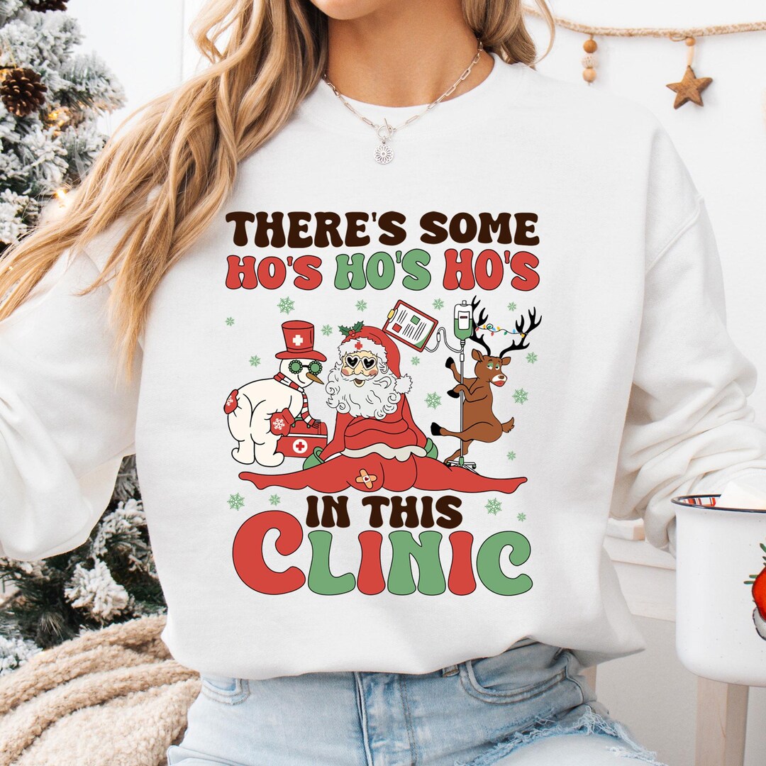 Theres Some Ho Ho Ho in This Clinic Png, Christmas Nurse Png, Nurse ...