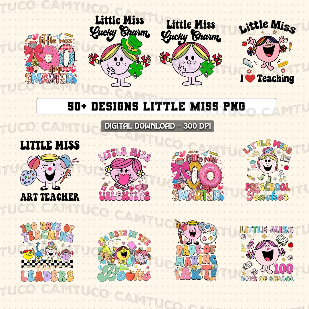 50++ Little Miss Png Bundle, Cartoon Png Bundle, Little Miss Princess ...