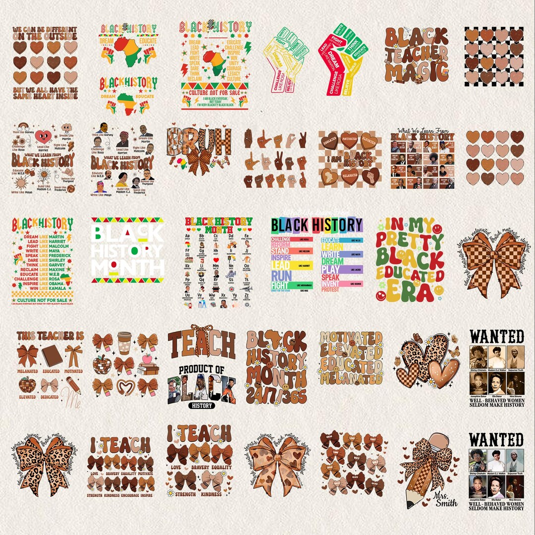 60 Black History Month Png Bundle, Juneteenth Png Bundle, Black People ...