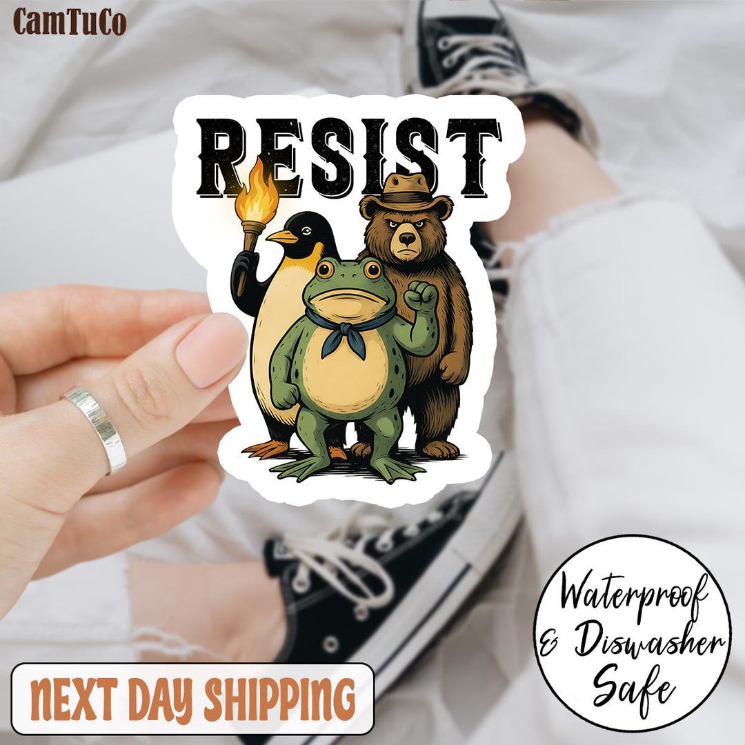Portland Frog Resist Anti Trump Sticker/car Magnet, Anti ICE Sticker ...