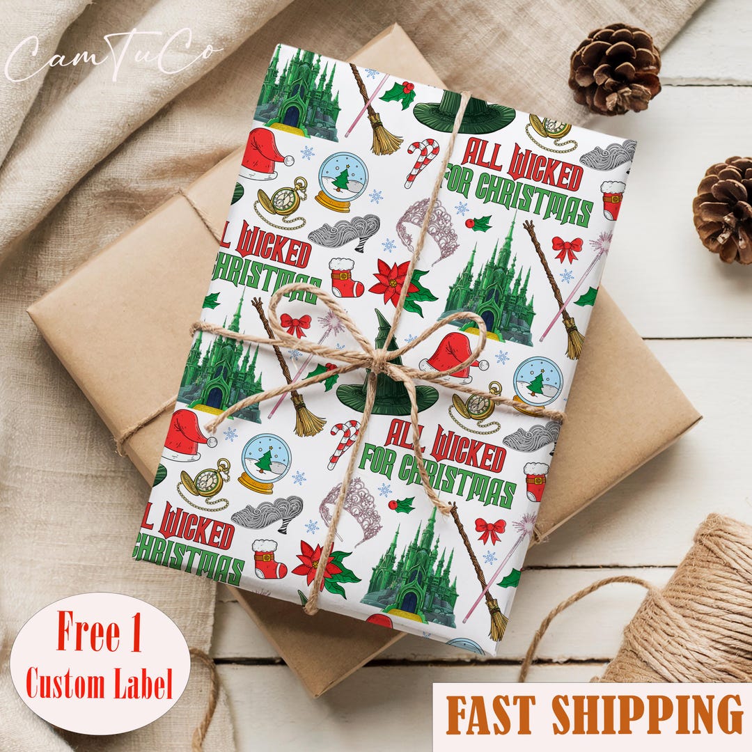 Christmas Wicked Changed for Good Gift Wrap: Broadway Musical Holiday ...