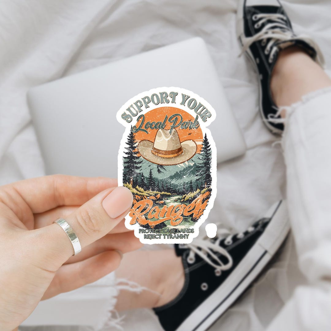 Support Your Local Park Ranger Sticker, Classic Park Entrance Sign ...