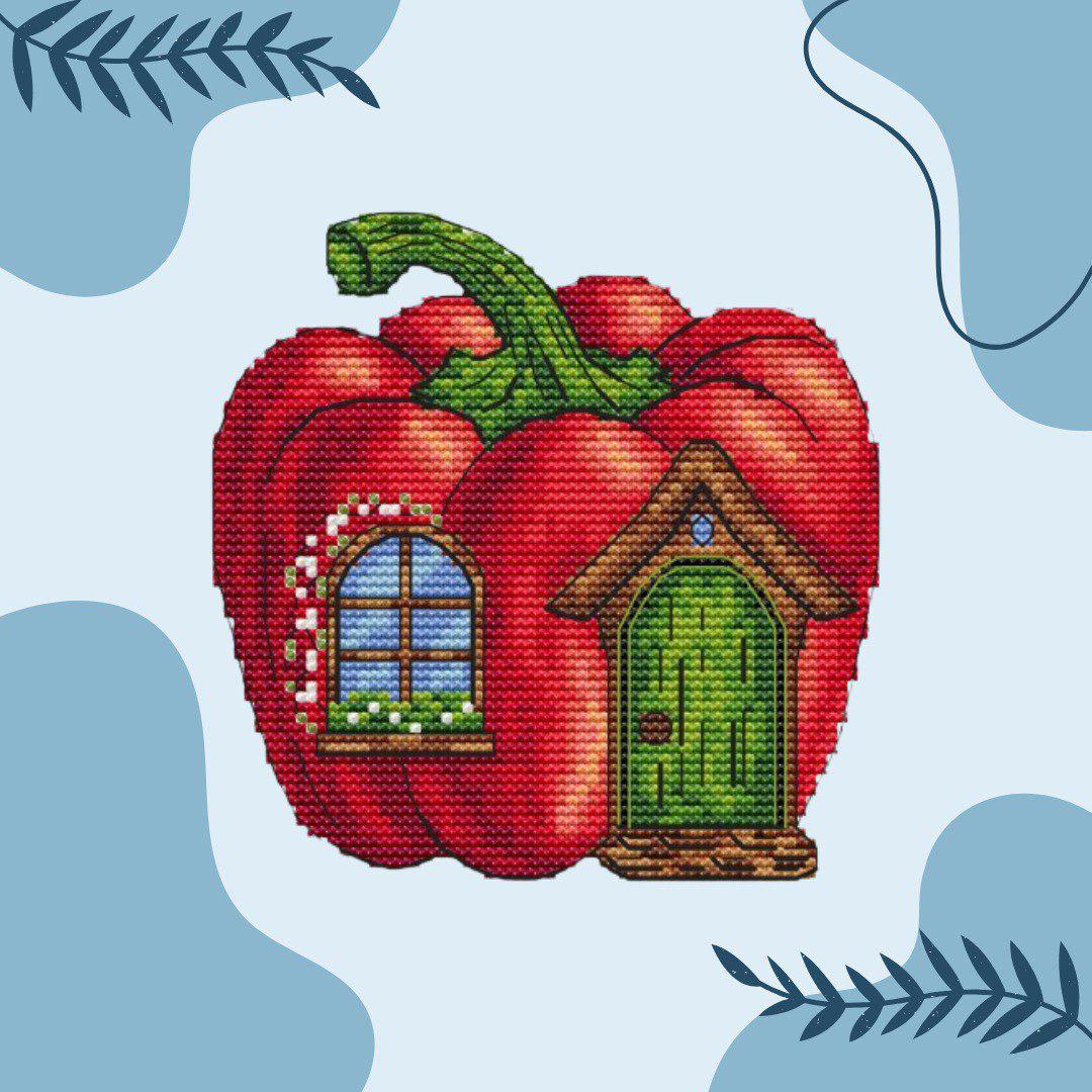 Set of 8 Cottage Houses Cross Stitch Patterns, Fairy Houses Stitching ...