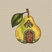 House Cross Stitch Pattern Digital Download, Pear House Embroidery ...