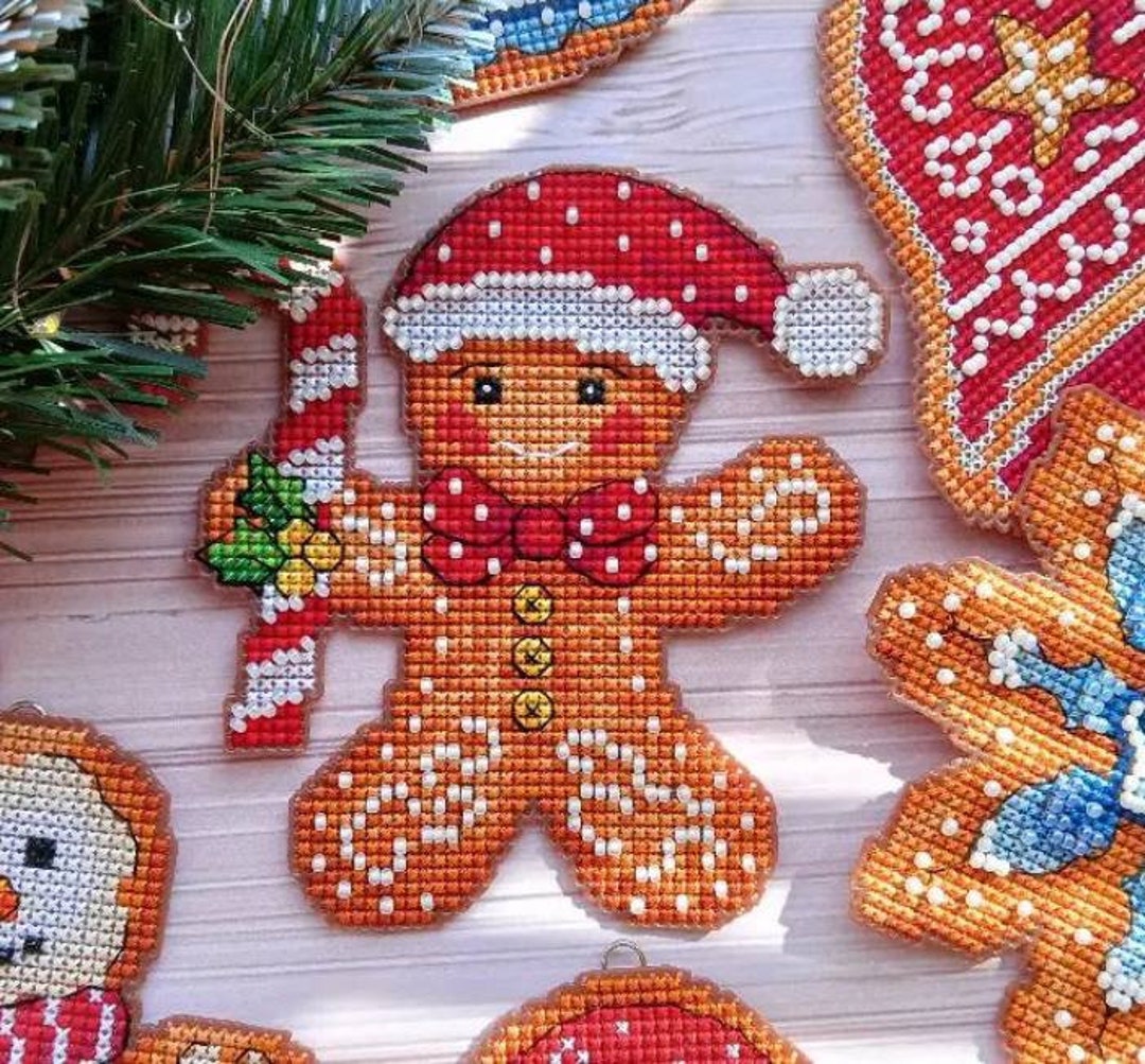 Gingerbread Man Cross Stitch Pattern: Christmas Winter Design (PDF ...