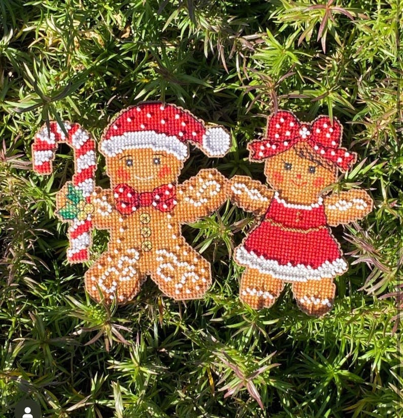 Gingerbread Man Cross Stitch Pattern: Christmas Winter Design (PDF ...