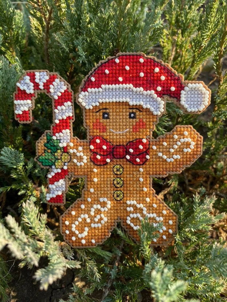 Gingerbread Man Cross Stitch Pattern: Christmas Winter Design (PDF ...