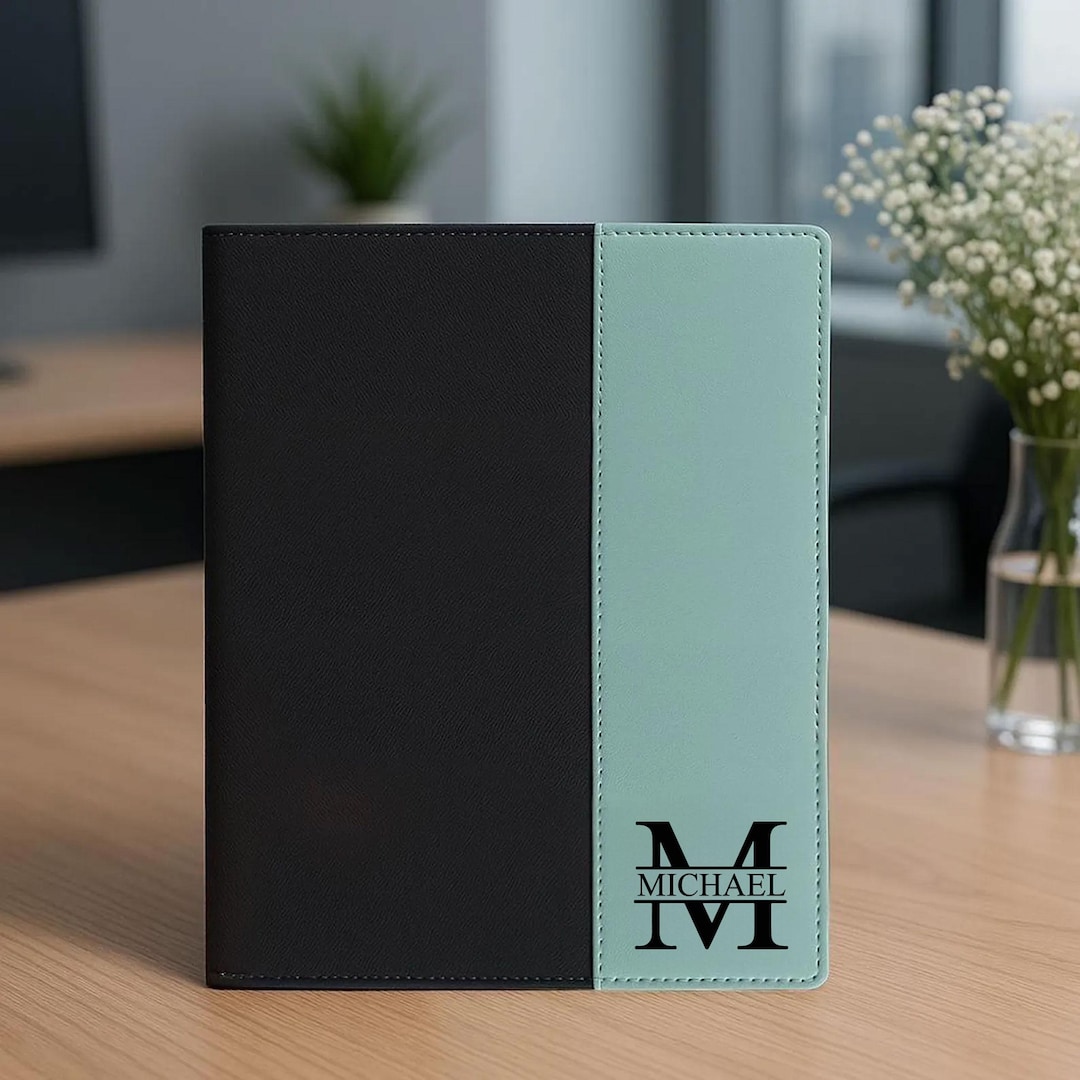 Engraved Leather Portfolio, Personalized Business Portfolio, Custom ...