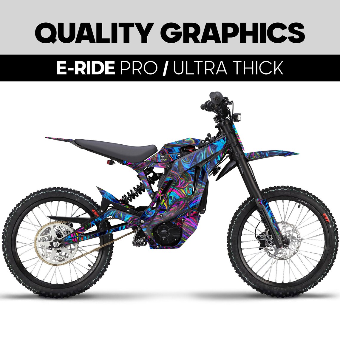 E-ride Pro Graphics Kit, Psycadelic E-ride Decals, Eride Pro Wrap ...