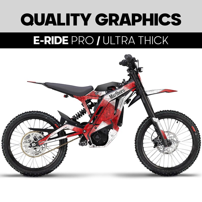 E-ride Pro Graphics Kit, Marlboro E-ride Decals, Eride Pro Wrap, Eride ...