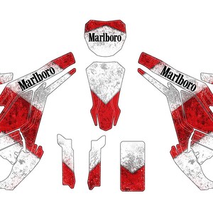 E-ride Pro Graphics Kit, Marlboro E-ride Decals, Eride Pro Wrap, Eride ...