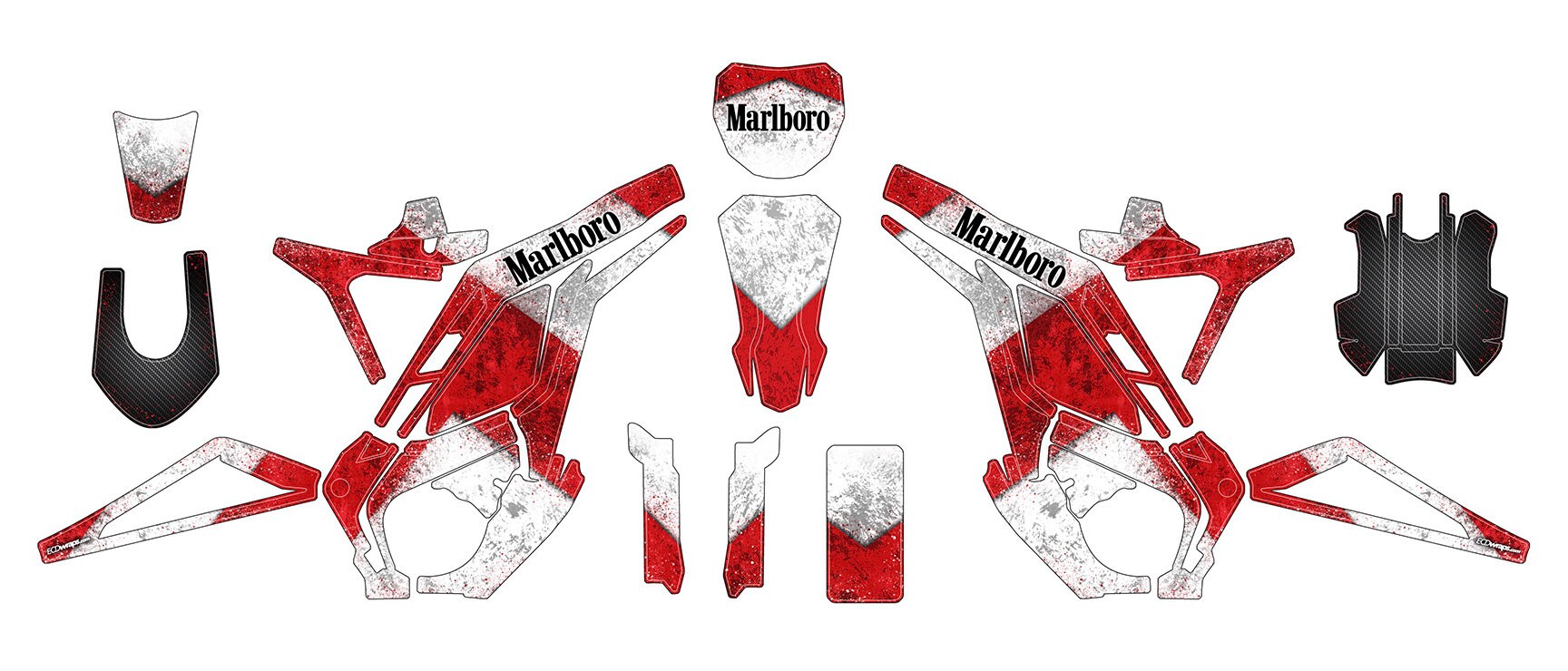 E-ride Pro Graphics Kit, Marlboro E-ride Decals, Eride Pro Wrap, Eride ...