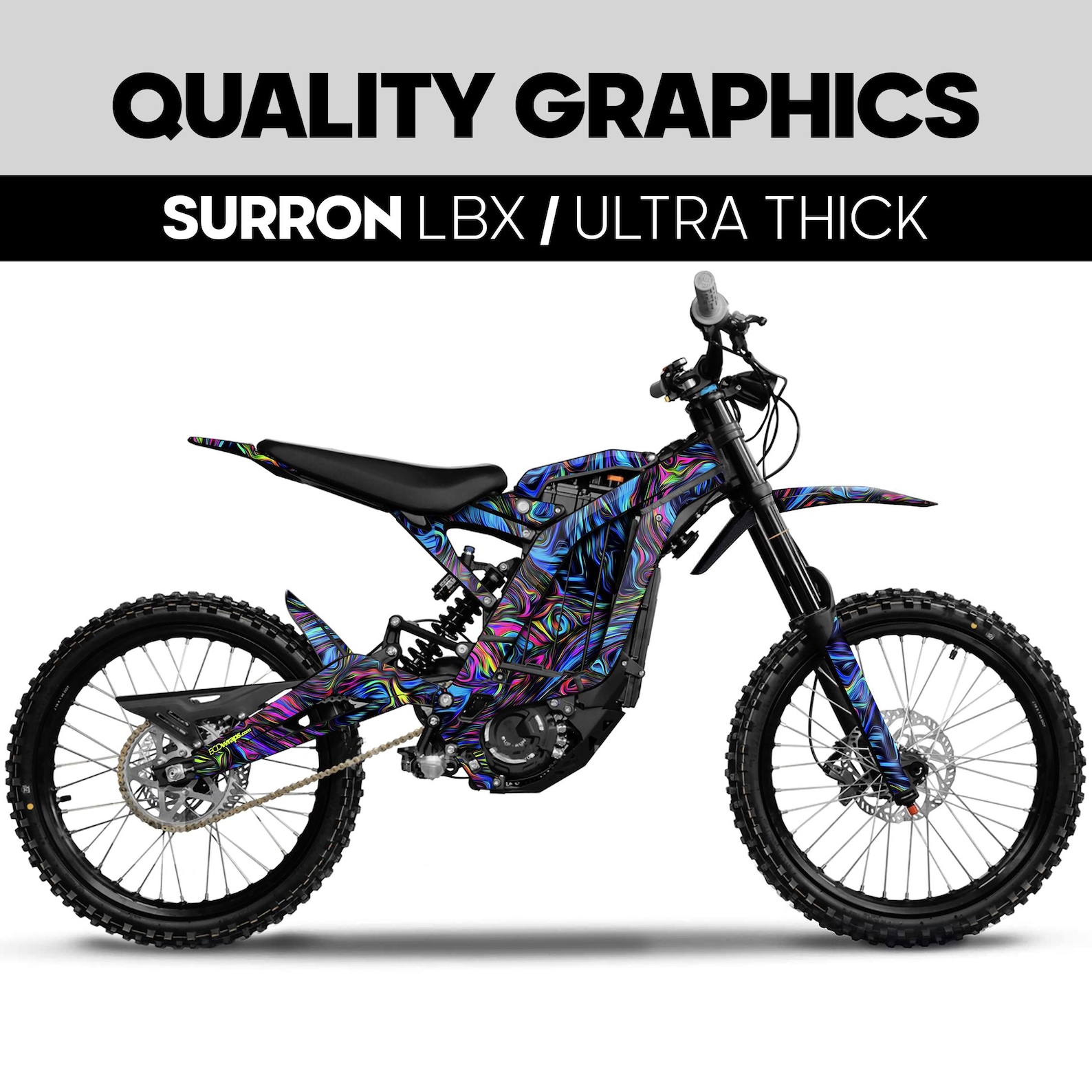 Sur-ron Light Bee X Graphics Kit - Psycadelic Graphics Kit for Surron ...