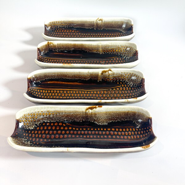 Brown Drip Dishes - Etsy