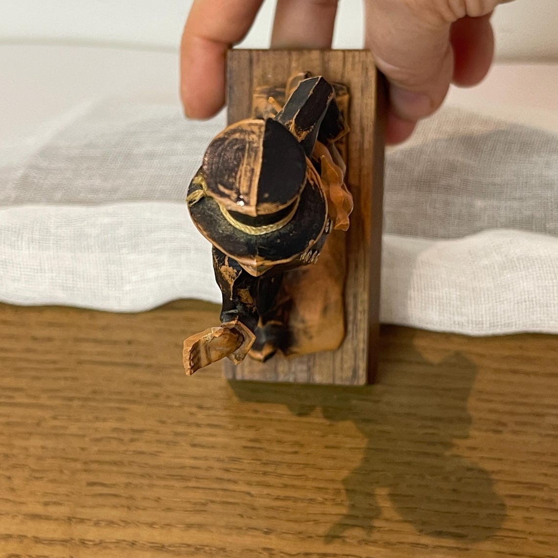 Vintage Chimney Sweep Figurine With Pig, 6" Plastic Figurine With Top ...