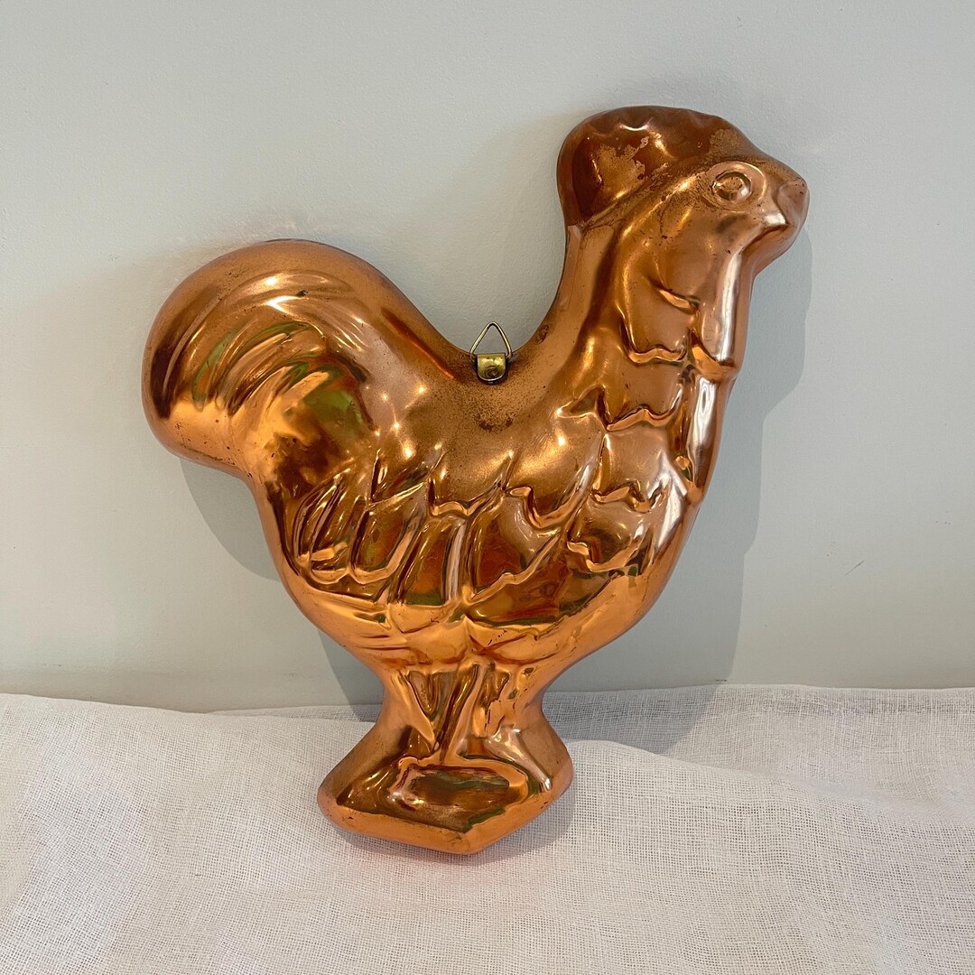 Vintage Copper Rooster Kitchen Wall Hanging, Baking Jello Mold - Etsy