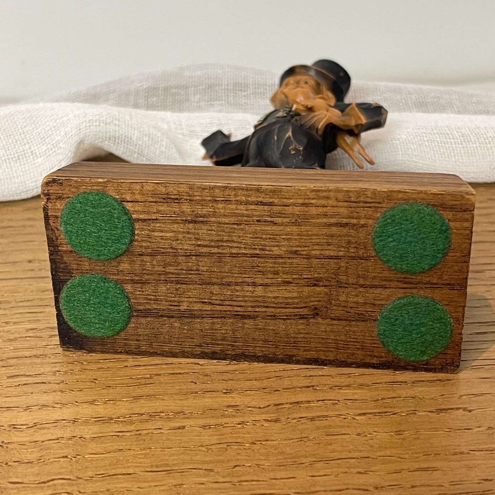 Vintage Chimney Sweep Figurine With Pig, 6" Plastic Figurine With Top ...