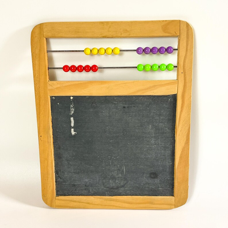 Vintage School Chalkboard & Abacus, Made in Portugal for Imperial ...