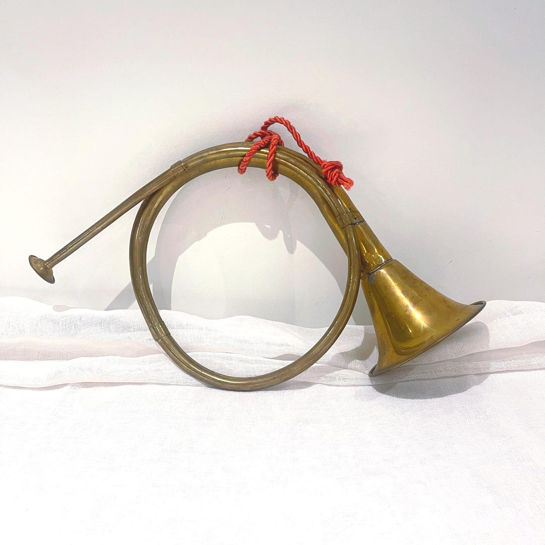 Vintage Brass French Horn Decor, Brass Instruments, Large Musical ...