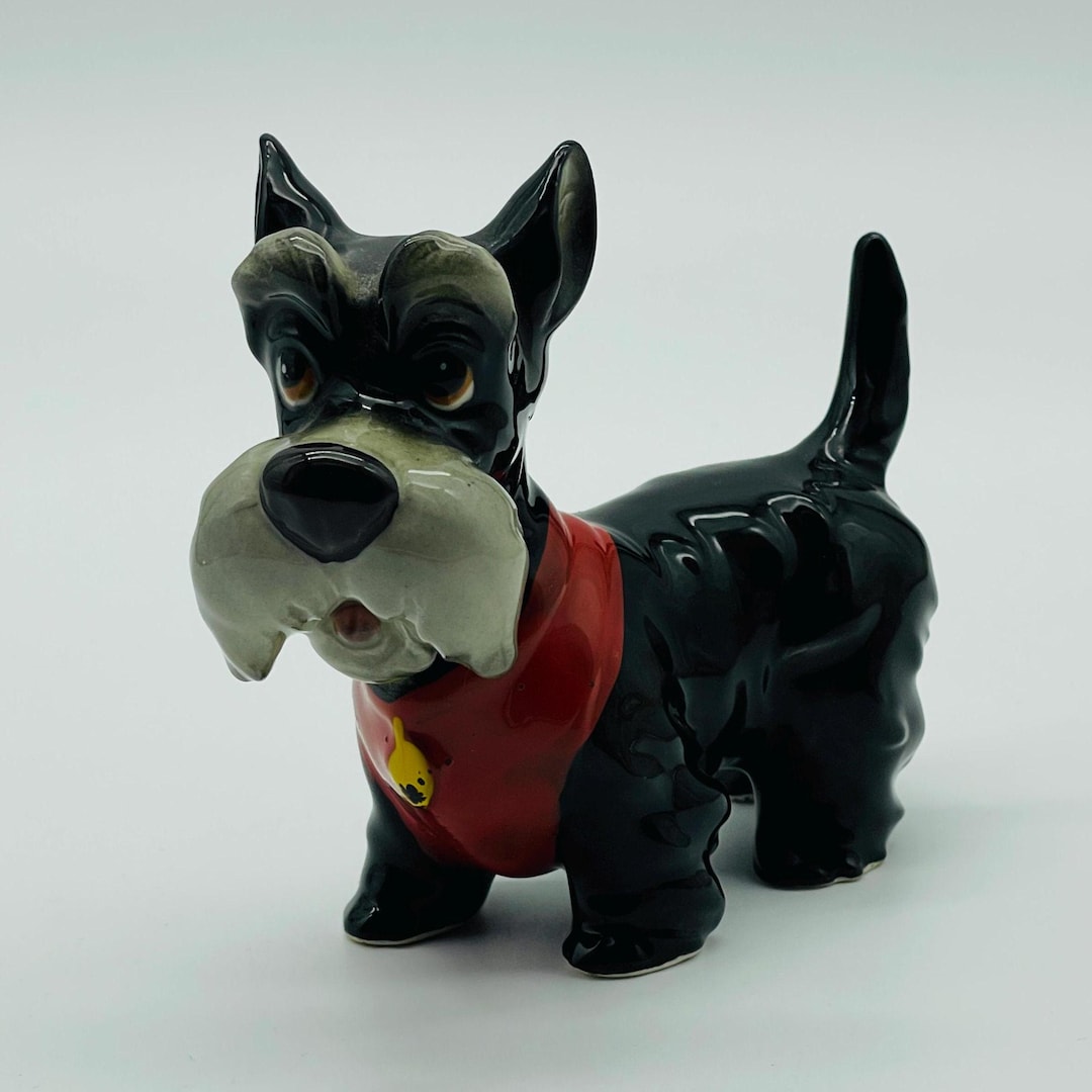 Vintage Walt Disney jock the Scottie Dog Figurine, Lady and the Tramp ...